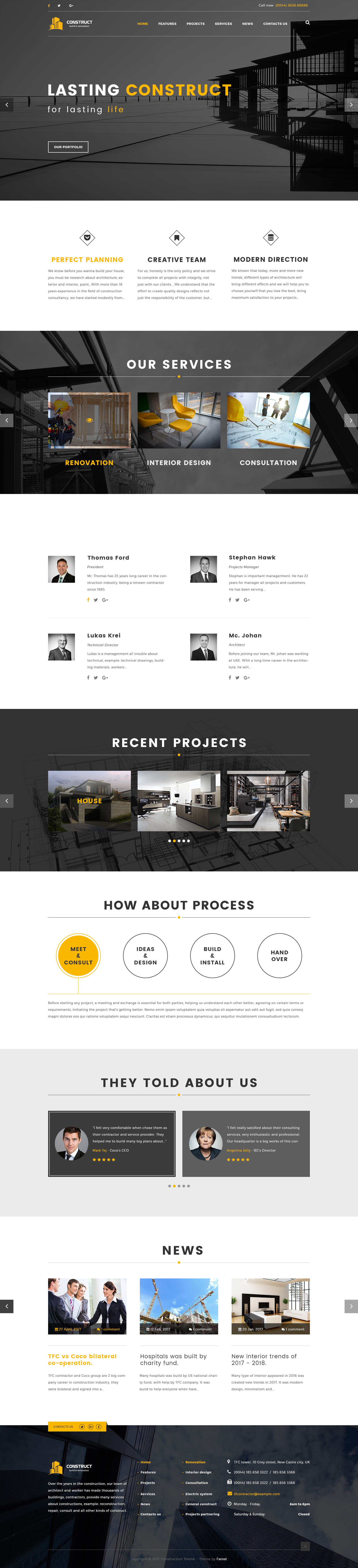 Construct - Construction PSD Template by Farost | ThemeForest